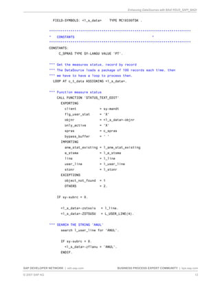 Enhancing data sources with badi in SAP ABAP | PDF