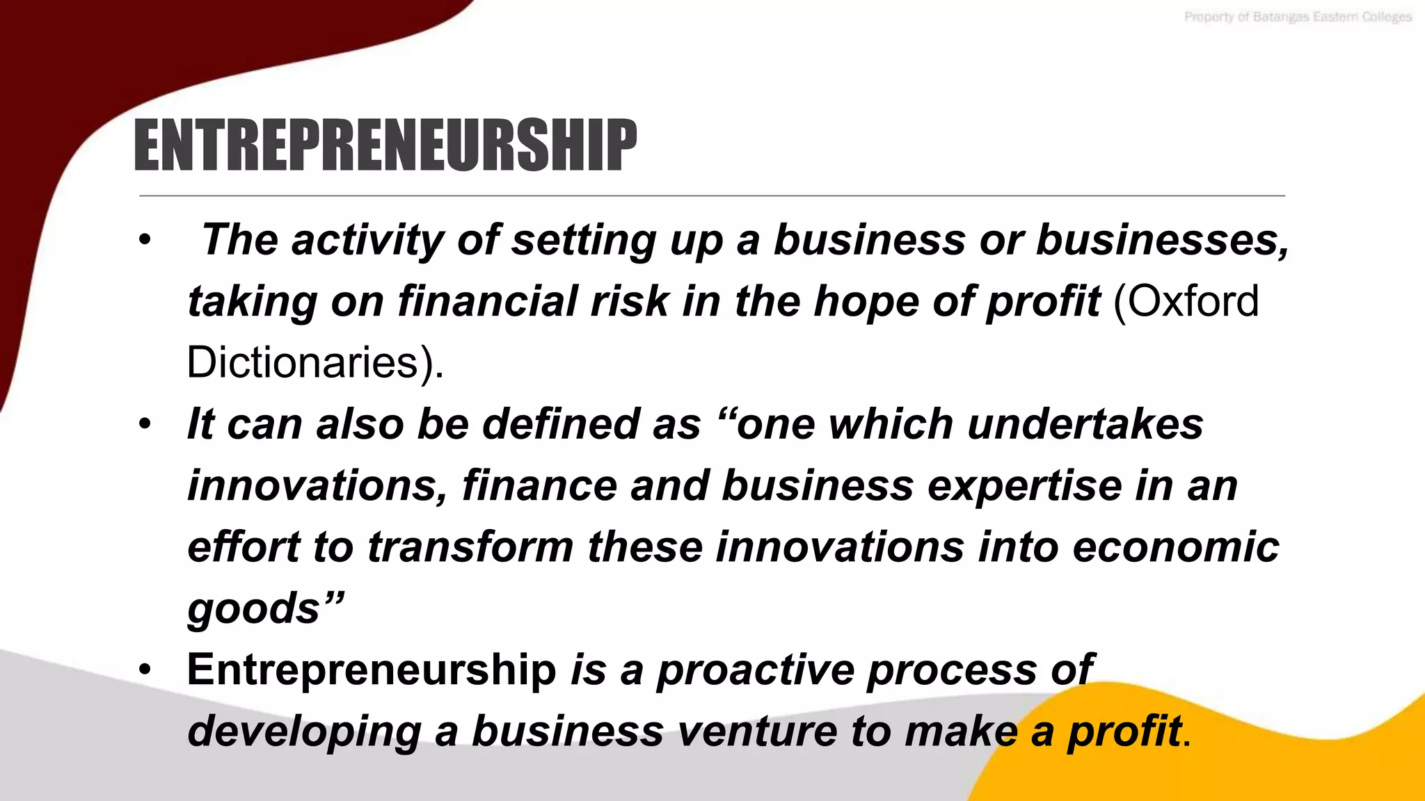 1ENTREP W1-2 - DEFINING ENTREPRENEURSHIP.pptx