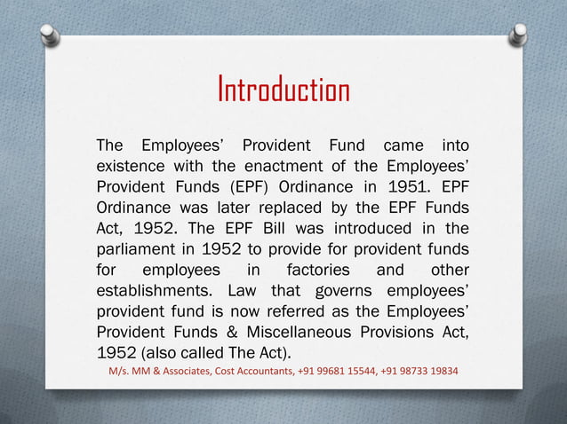 1 epf ppt | PDF | Government Support and Welfare | Financial Assistance