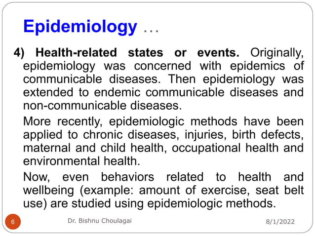 Epidemiology - definition, scope and uses.ppt | Infectious Diseases ...