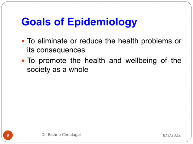 Epidemiology - definition, scope and uses.ppt | Infectious Diseases ...