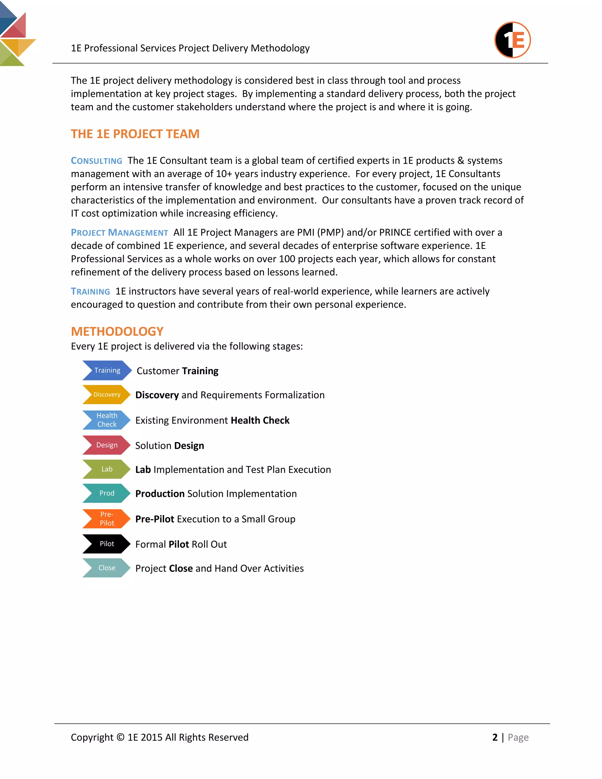 Professional Services Project Delivery Methodology | PDF | IT and ...