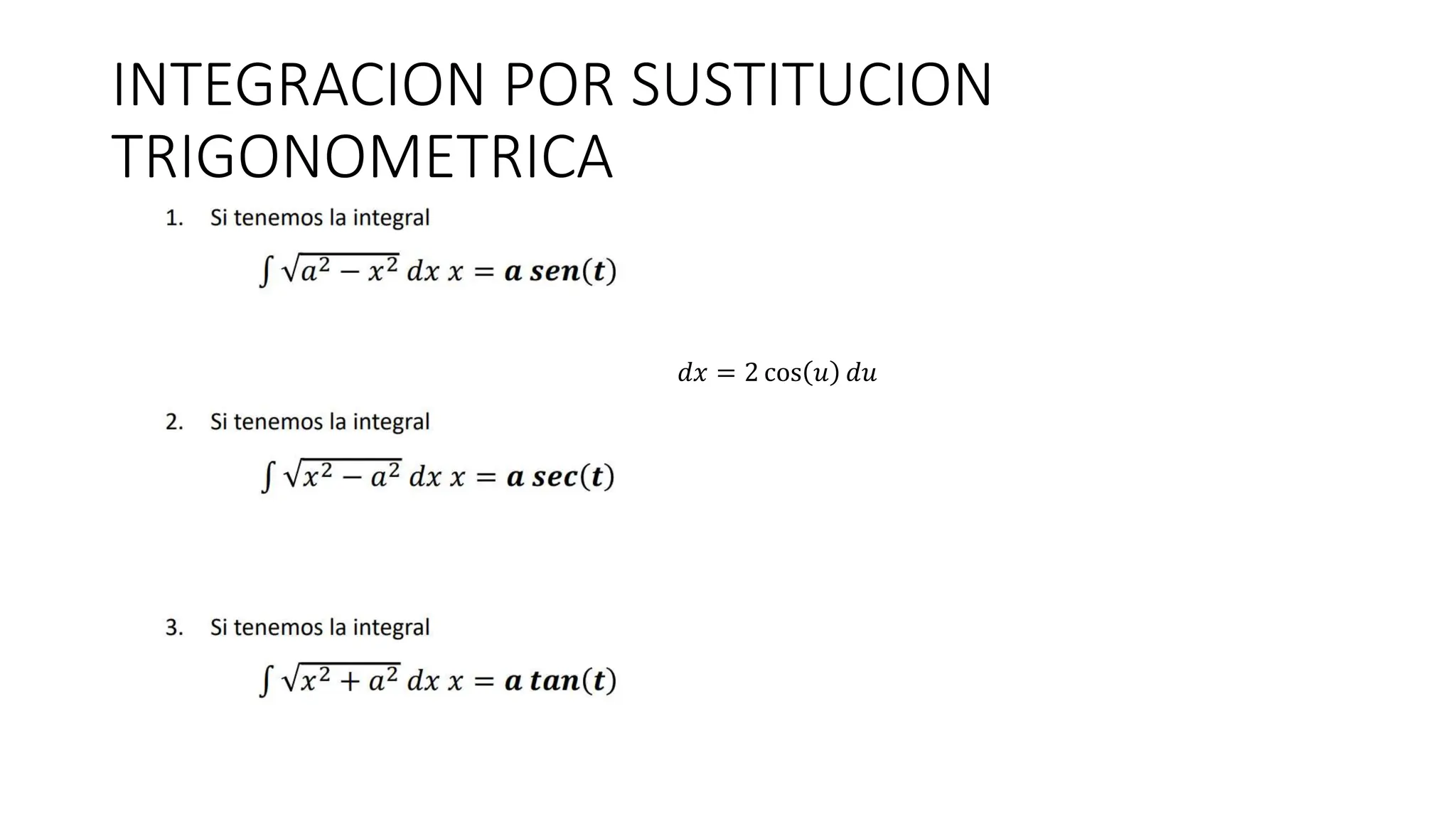 INTEGRALES TRIGONOMETRICAS VARIOS CASOS MAS EJERCICIOS | PPT