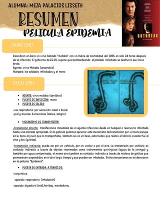 ANALISIS Pelicula epidemia | PDF