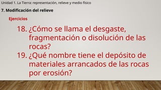 La Tierra: representación, relieve y medio físico | PPTX