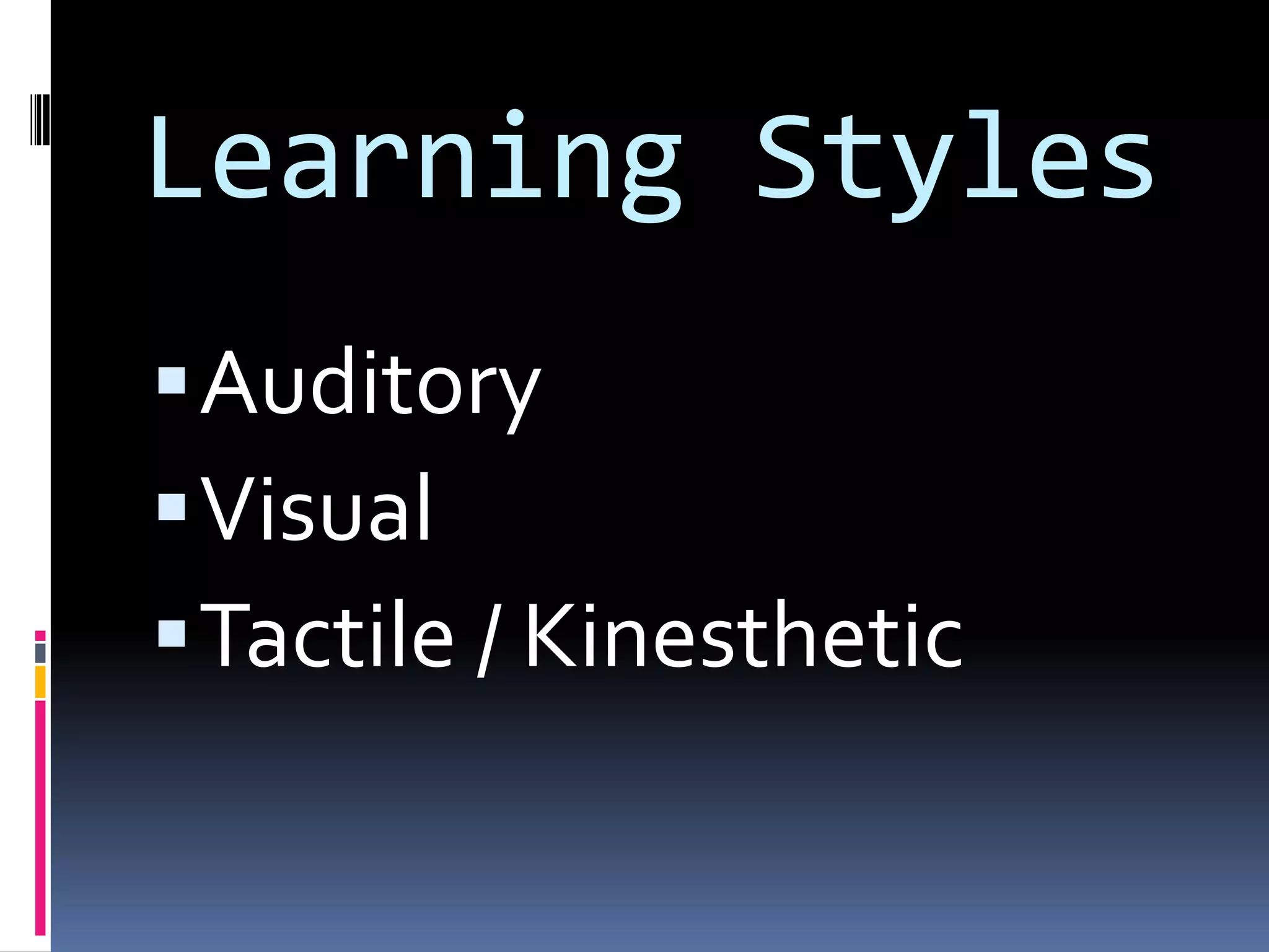 1 esl learning styles | PPTX