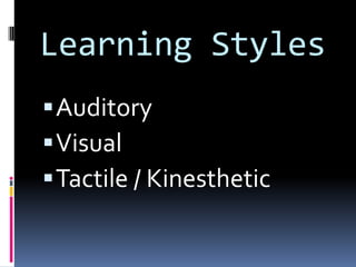 1 esl learning styles | PPT