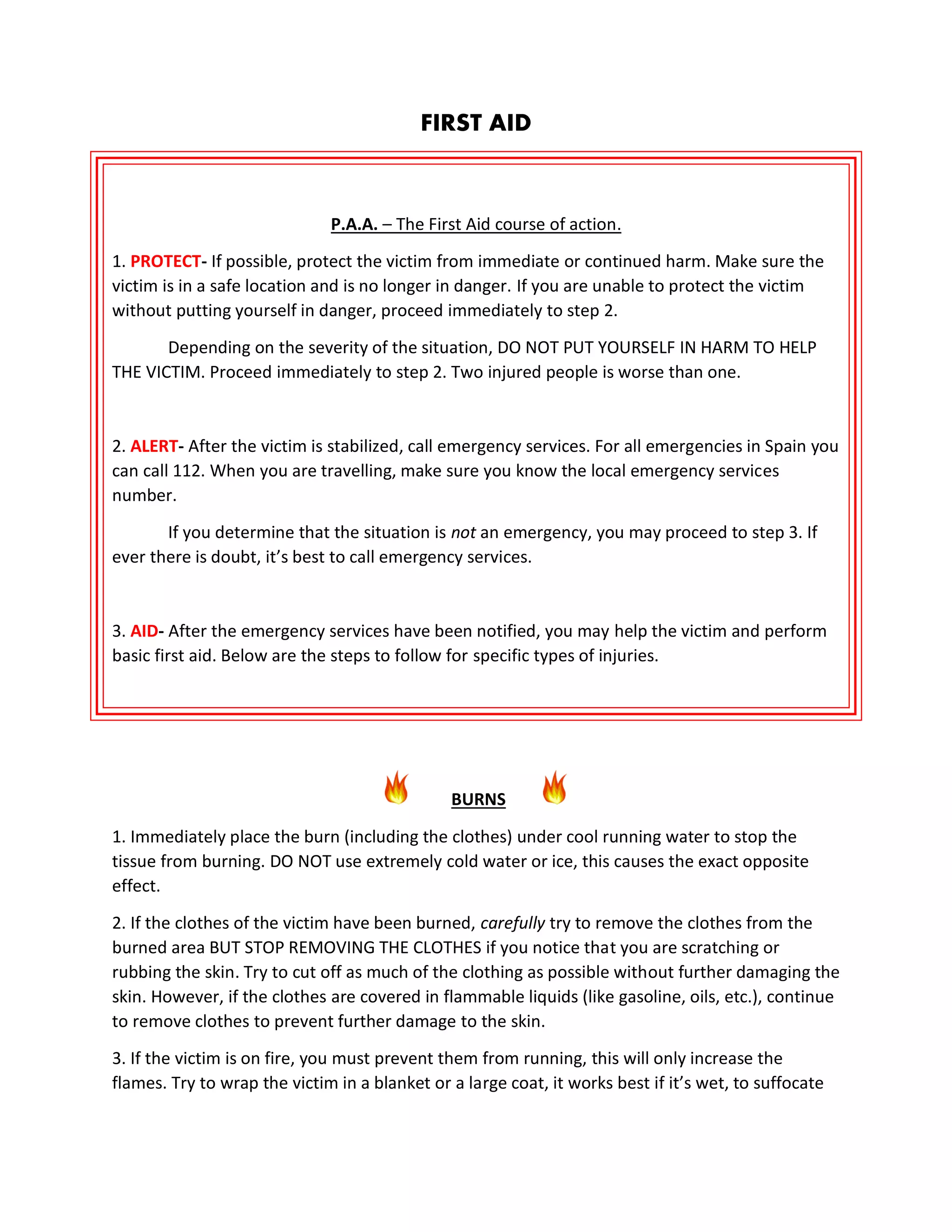 1 eso first aid | PDF