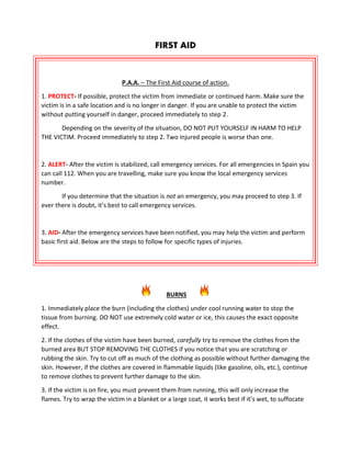 1 eso first aid | PDF