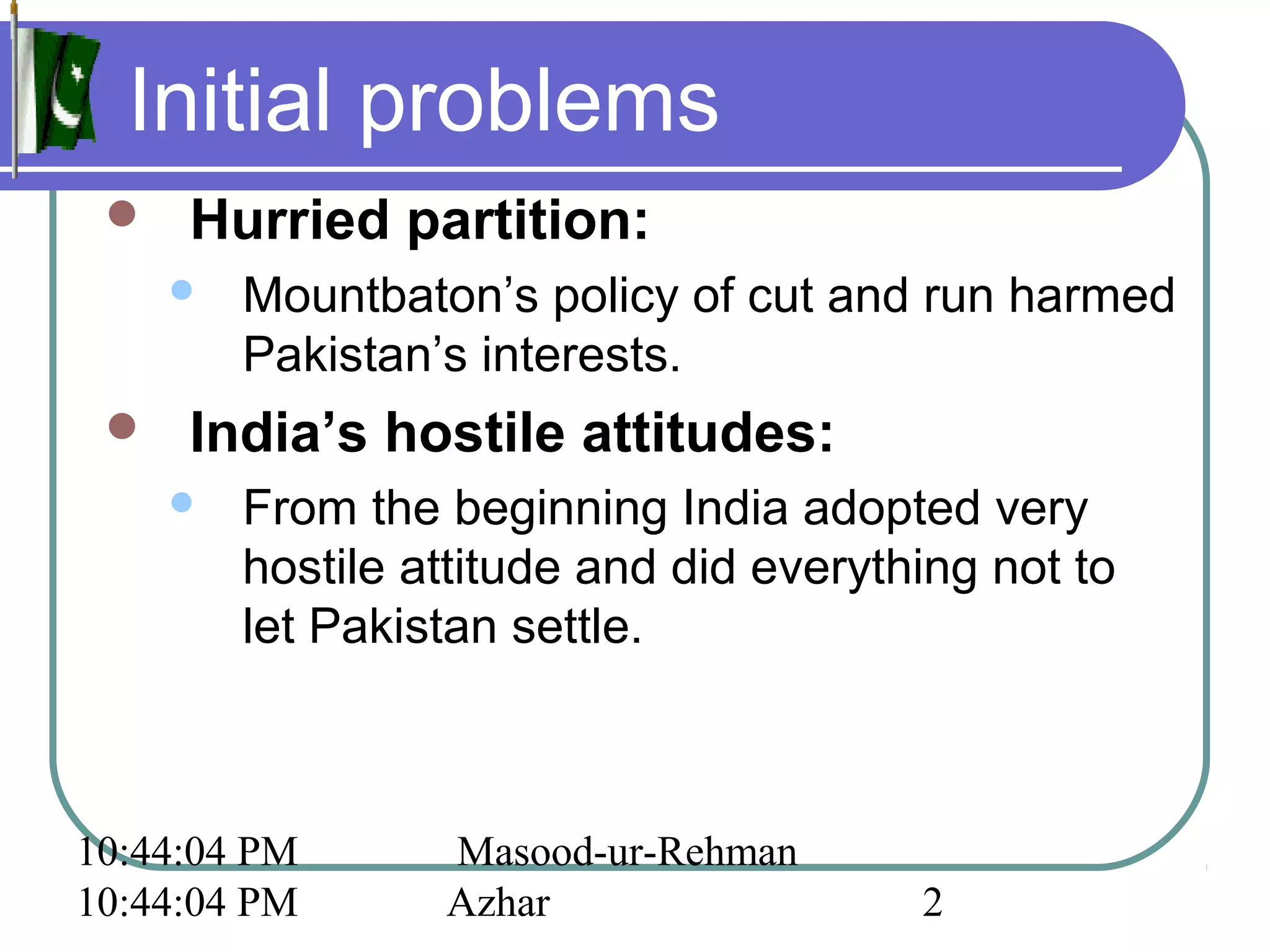 Establishment of pakistan | PPT
