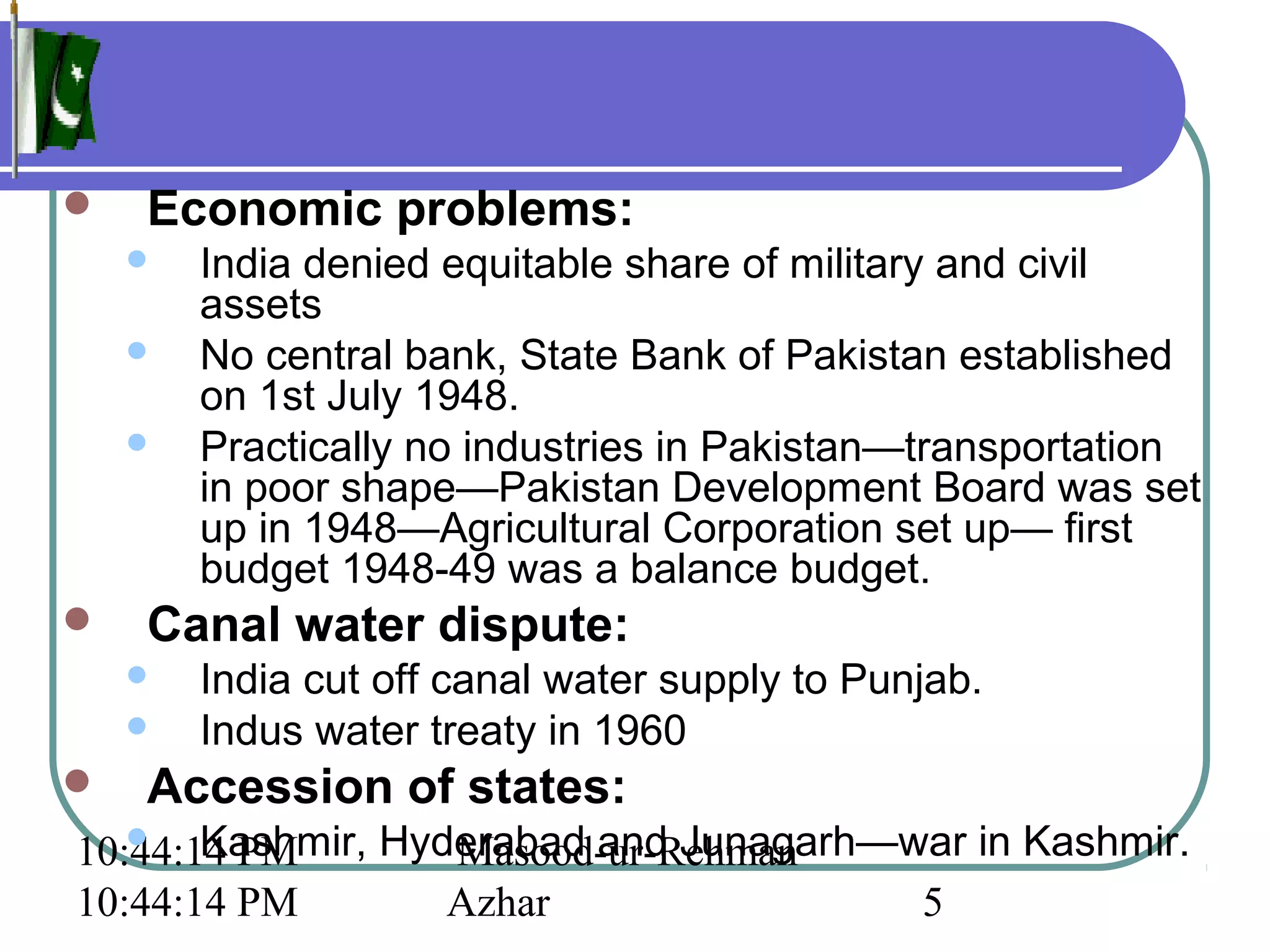 Establishment of pakistan | PPT