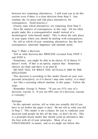 1 ethics personal decision paper (with the rae mmdm)choosing a to | DOCX