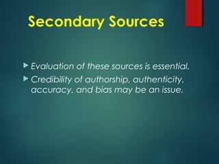 1 - Evaluating sources' credibility bb | PPT