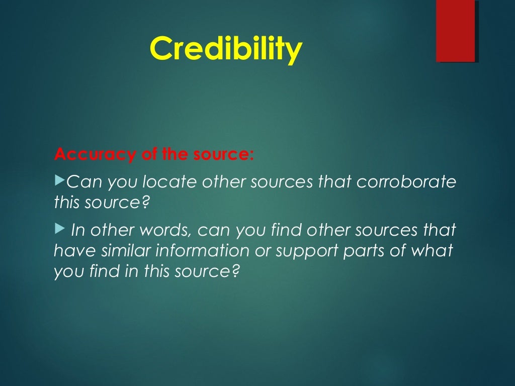 1 - Evaluating sources' credibility bb