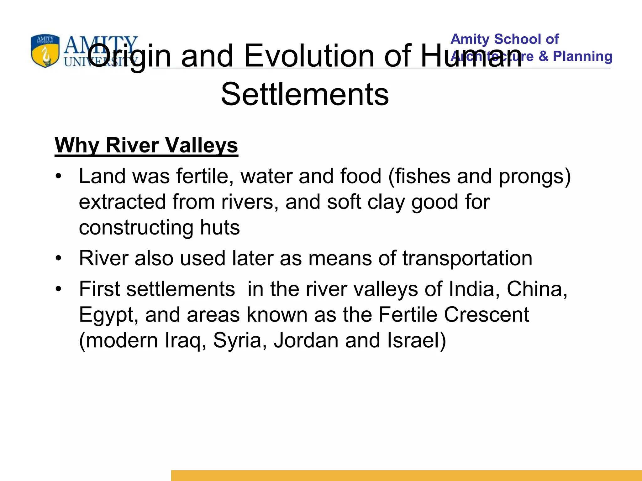 evolution of human settlements | PDF