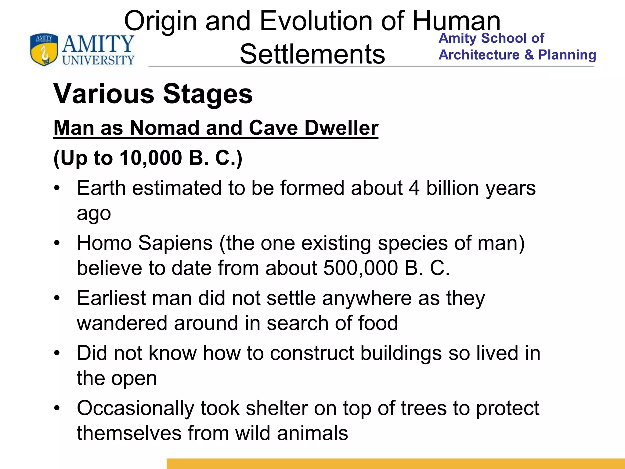 evolution of human settlements | PDF