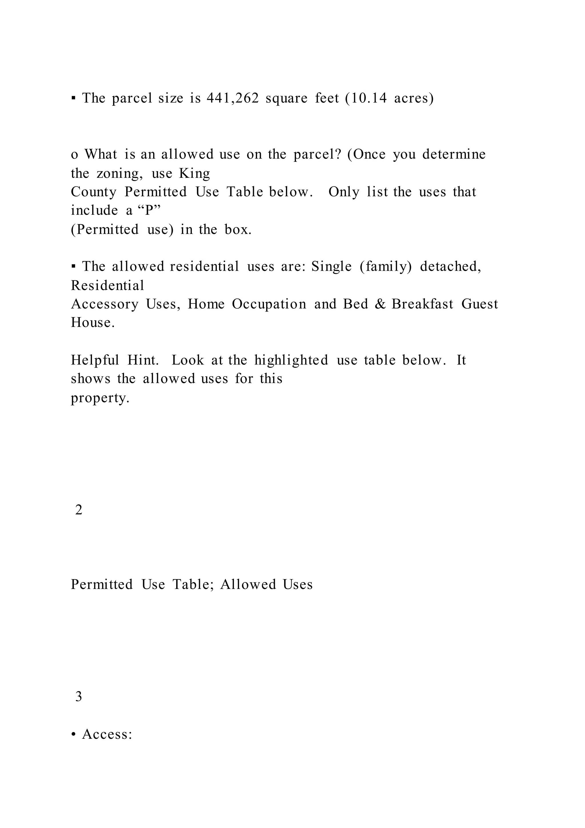 1 example sample for assignment #1 re 363 parcel asses | DOCX