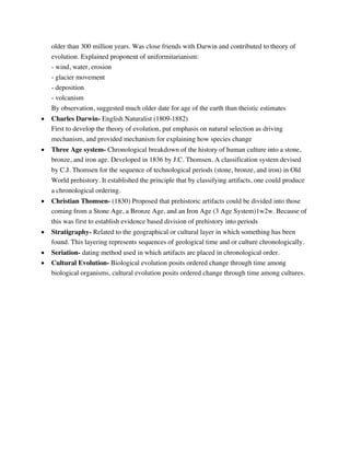 #1 Exam for world archaeology | PDF | Geology | Science