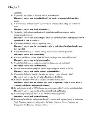 #1 Exam for world archaeology | PDF | Geology | Science