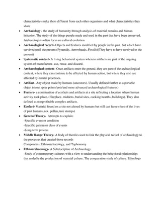 #1 Exam for world archaeology | PDF | Geology | Science