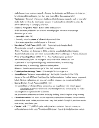 #1 Exam for world archaeology | PDF | Geology | Science