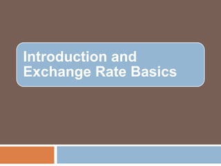 exchange rate basics | PPT