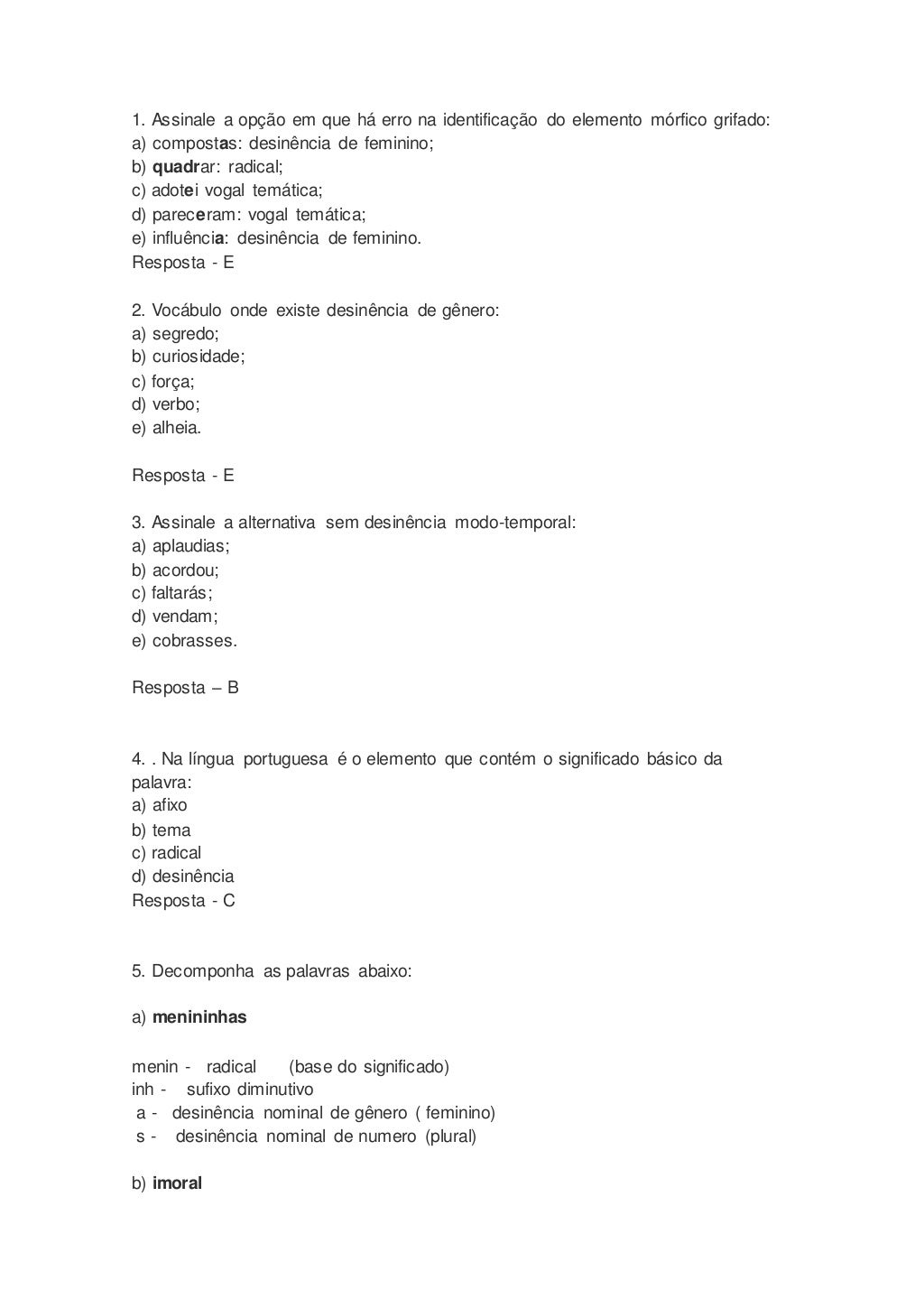 Classe De Palavras Exercícios 8o Ano - RETOEDU Classe De Palavras Exercícios 8o Ano - RETOEDU
