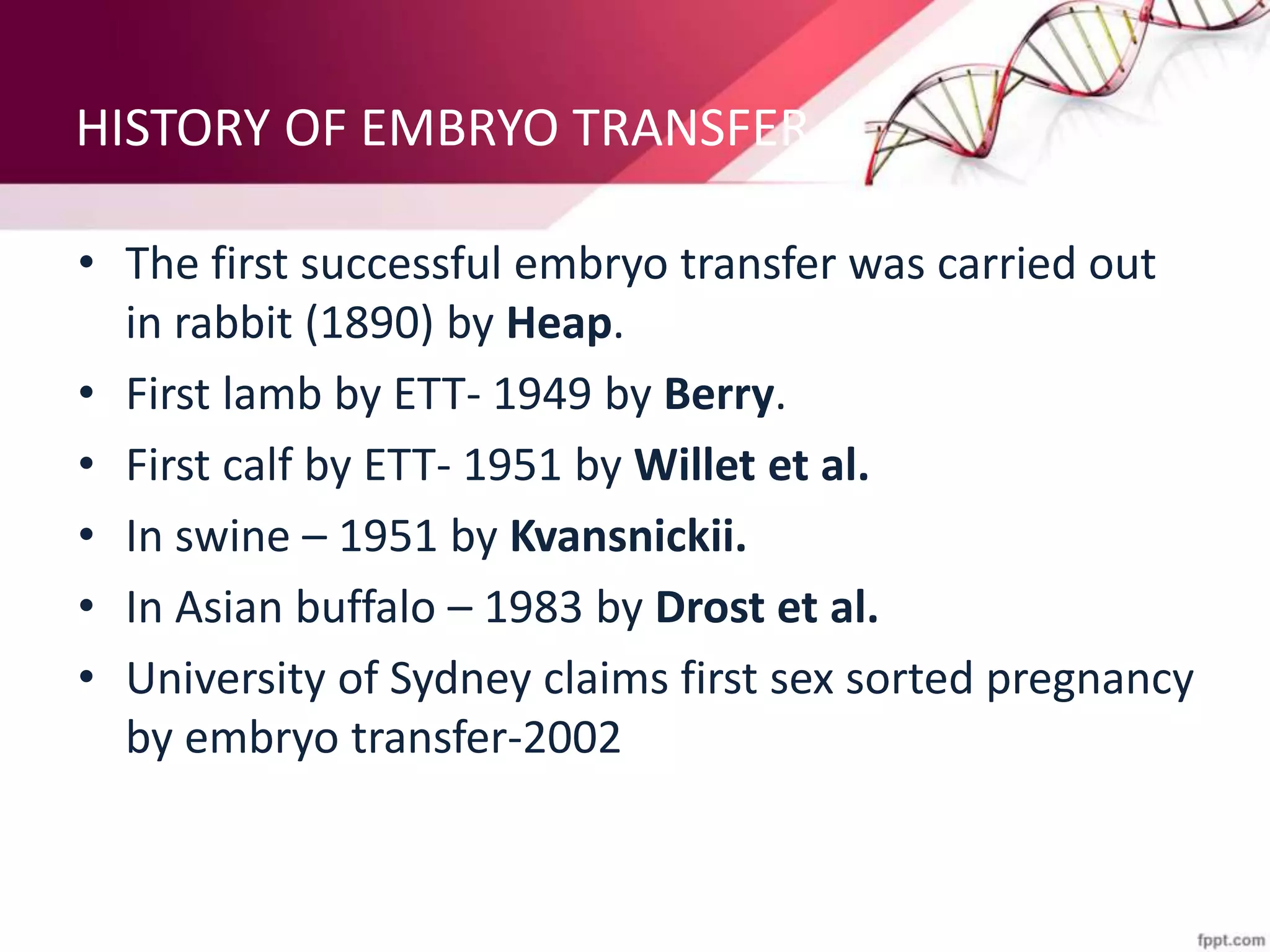 INVITRO FERTILIZATION - EMBRYO TRANSFER | PPTX