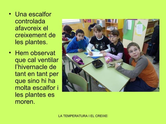 Com afecta la temperatura al creixement de les plantes? | PPT