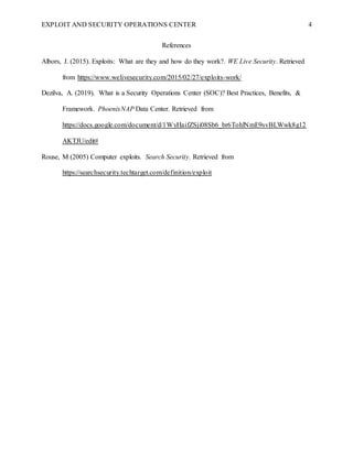 1 Exploits and SOC.docx