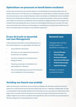 Lean Management voor de industrie | PDF