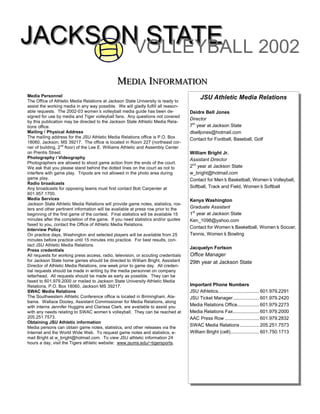 JSU Media Guide | PDF