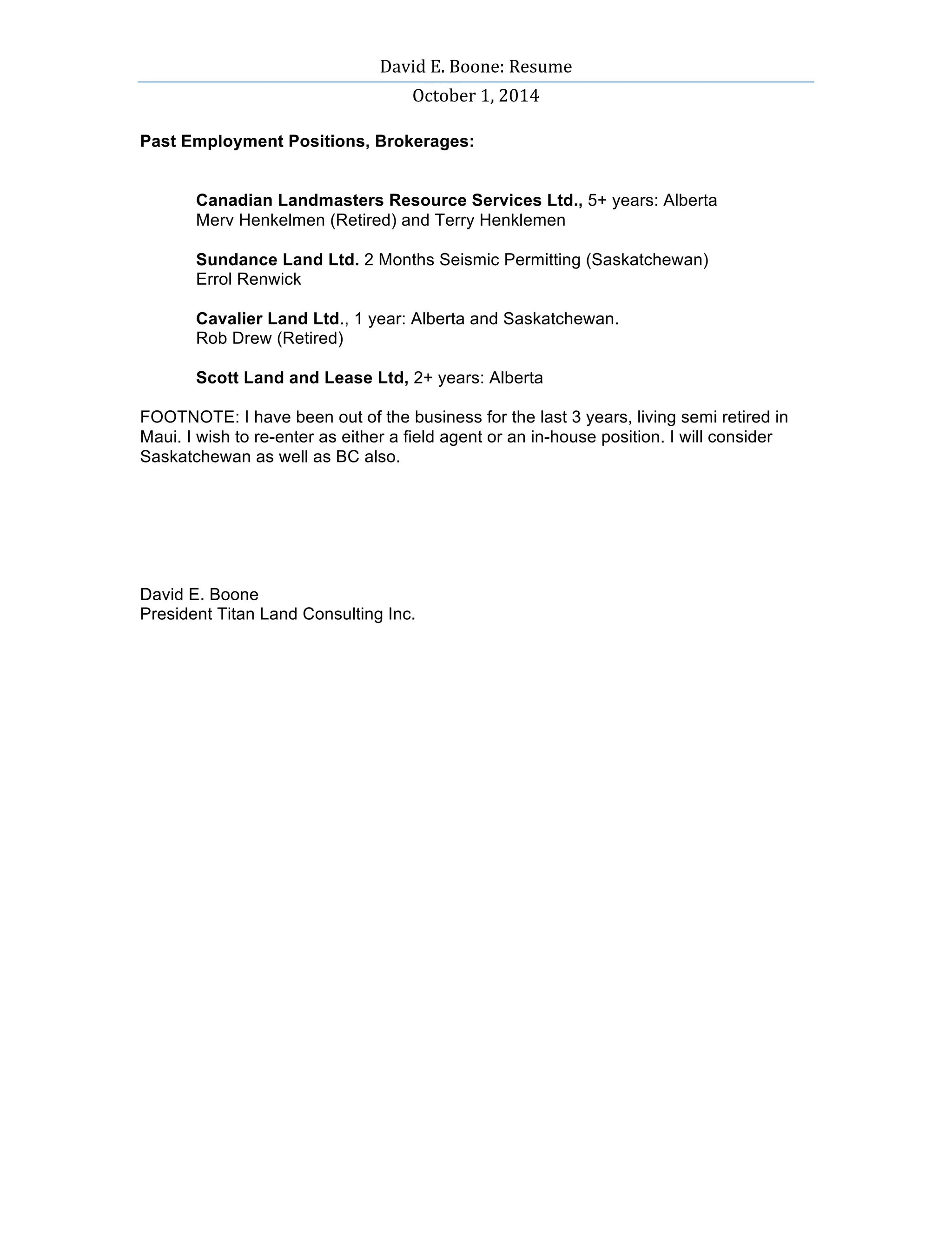 David Boone Landman Resume revised | PDF