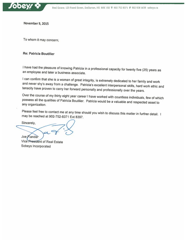 Referal Letter from Joe Fiander | PDF