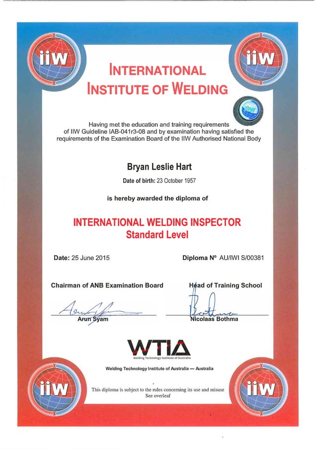 Hart Bryan - IWI S Diploma | PDF