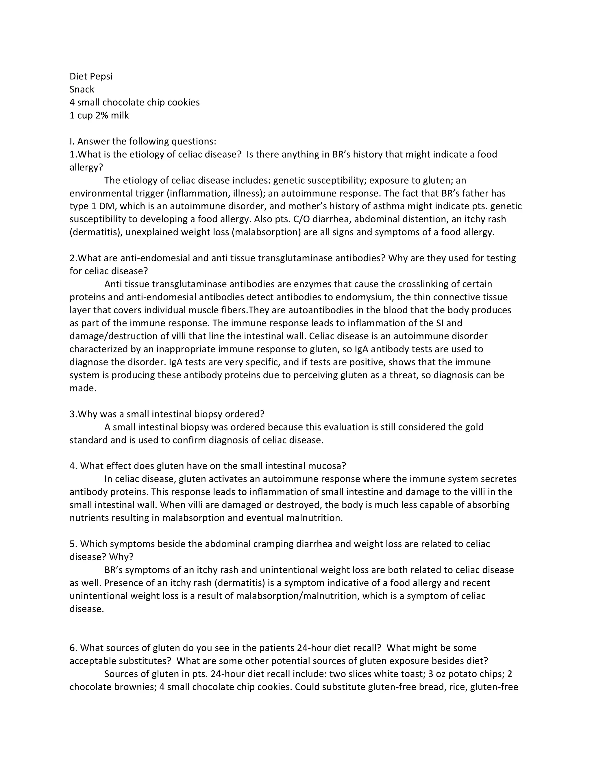 MM-celiac disease case study #3 | PDF