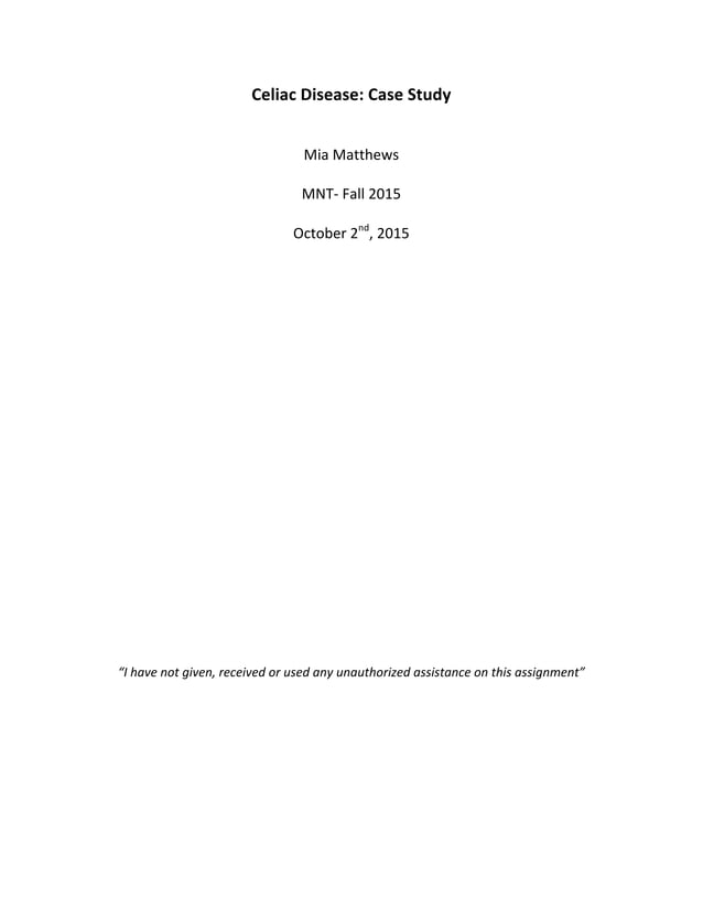 MM-celiac disease case study #3 | PDF | Digestive Disorders | Diseases ...