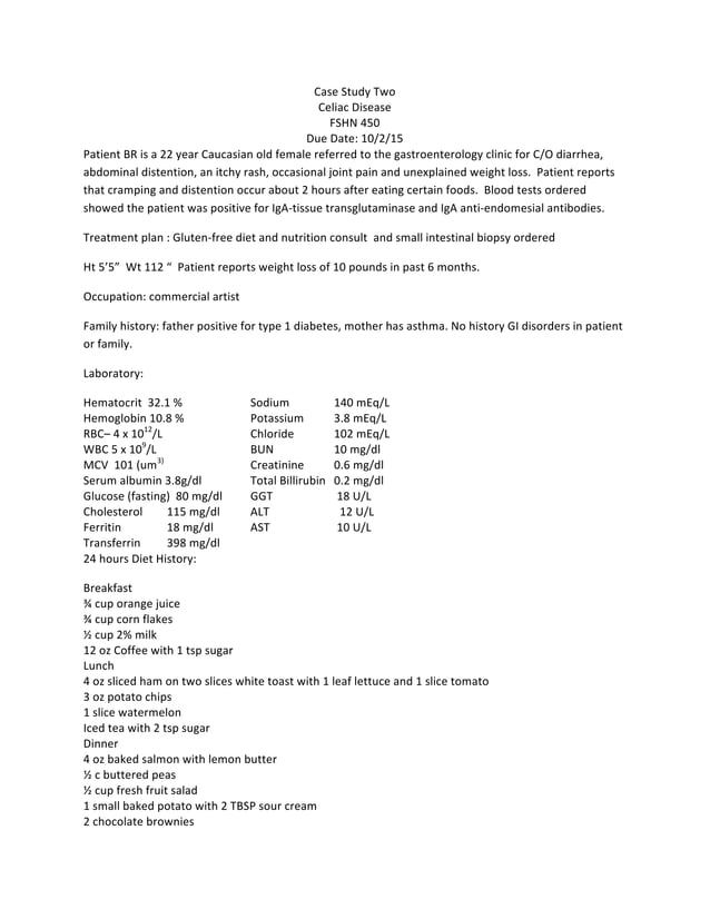 MM-celiac disease case study #3 | PDF | Digestive Disorders | Diseases ...