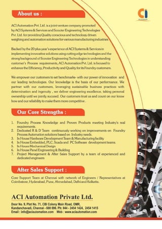 ACI,Foundry Catalogue R1 | PDF