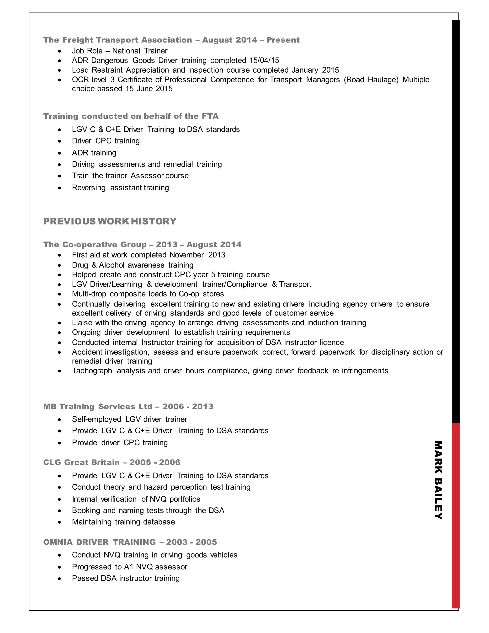 Mark CV | DOCX | Automotive Industry | Industries