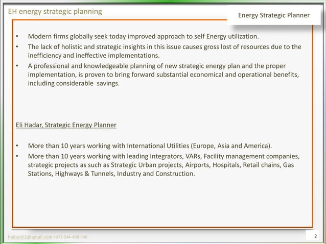 EH ENERGY STRATEGIC PLANNER AND PLANNING | PDF