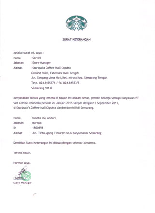 SURAT STARBUCKS | PDF
