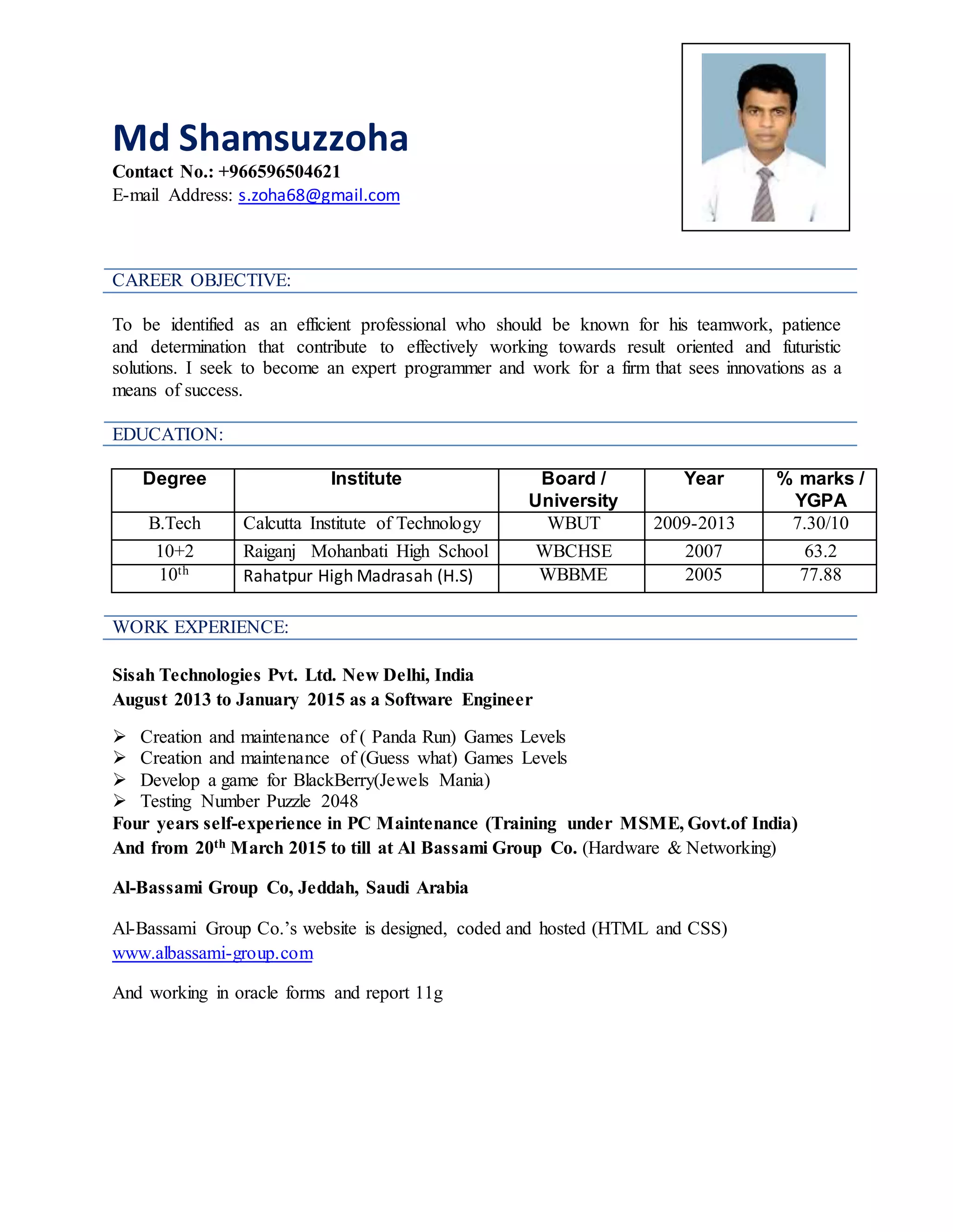 Shams's Resume | DOCX