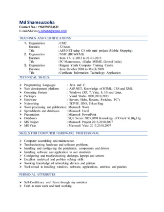 Shams's Resume | DOCX