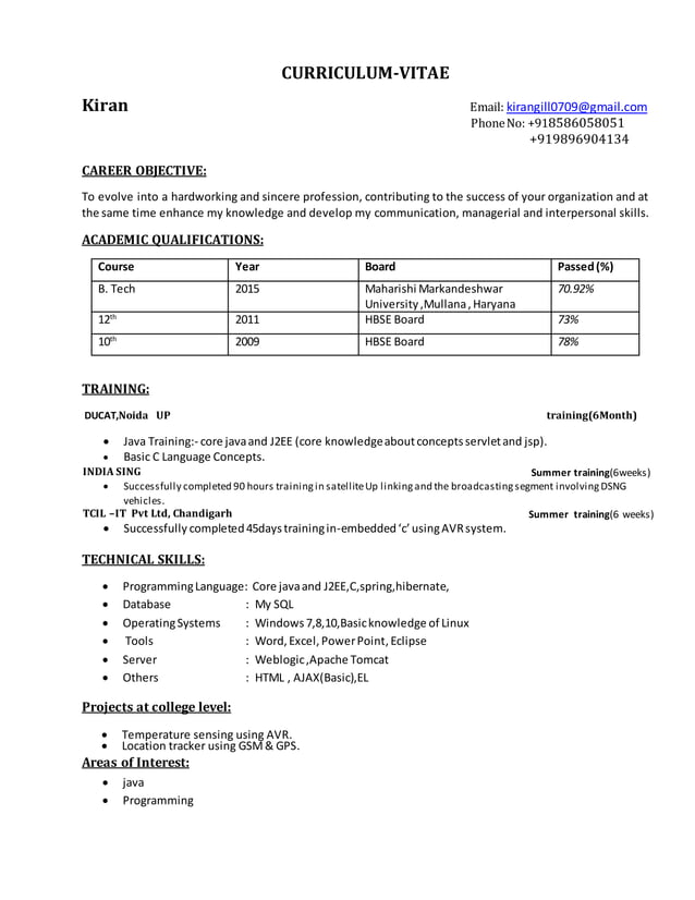 kiran_resume | PDF