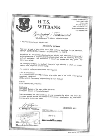 Nkwana Testimonial | DOCX