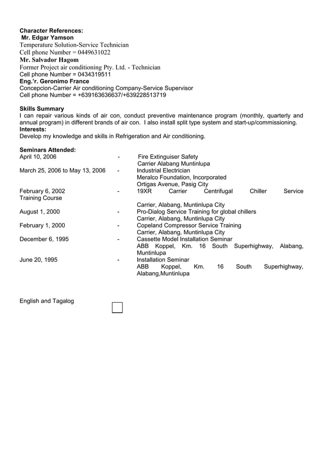 resume updated. | PDF