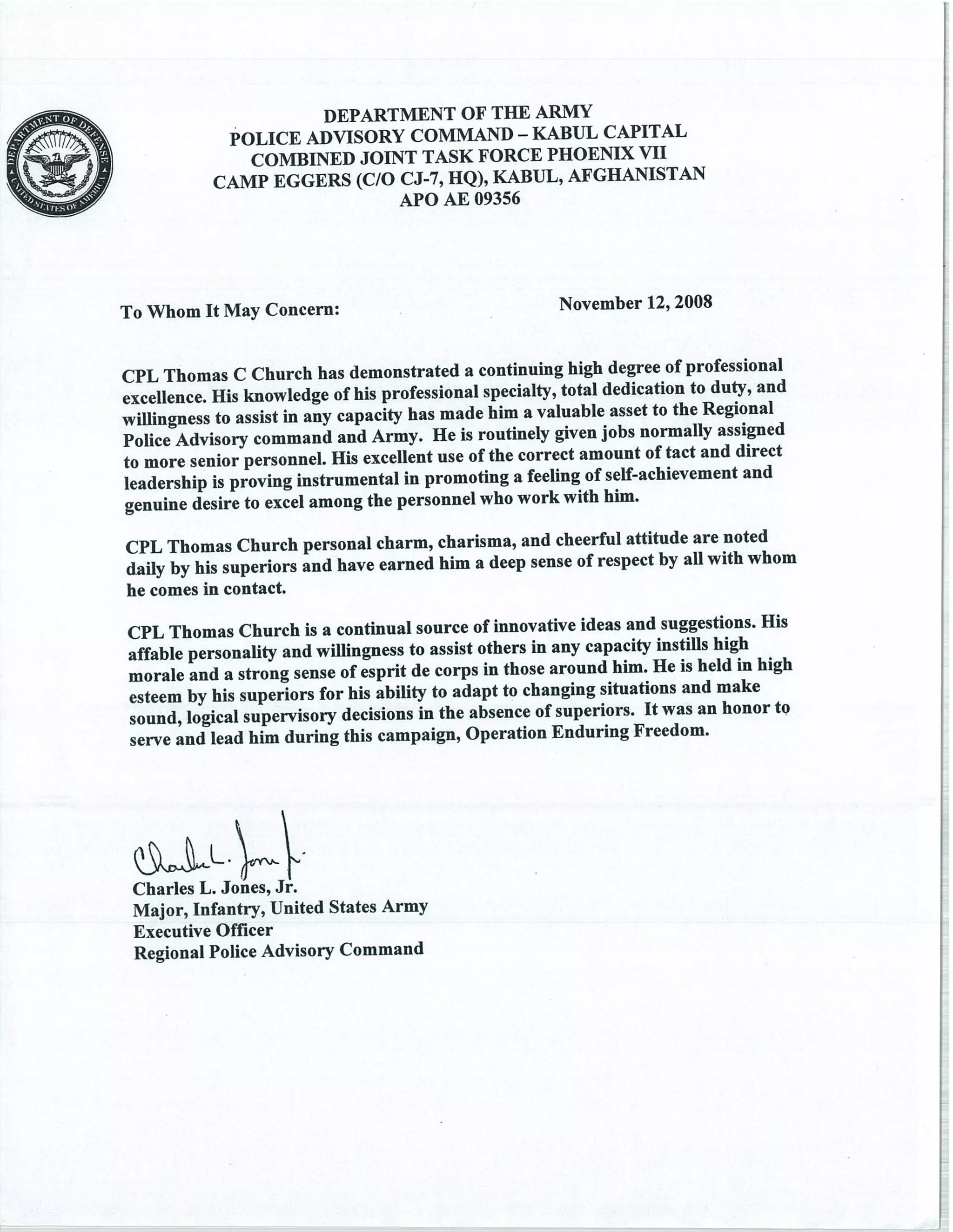 military letters of recomendations | PDF