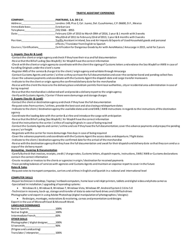 Traffic Assistant Experience | PDF