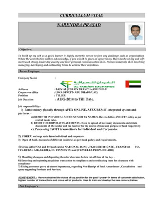 NARENDRA NEW CV--rak | DOC